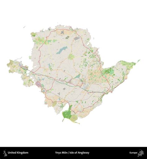 Ynys Mon Isle Of Anglesey United Kingdom Isolated On White