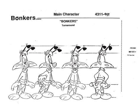 Bonkers Character Designs Book Disney Tv 4620243413