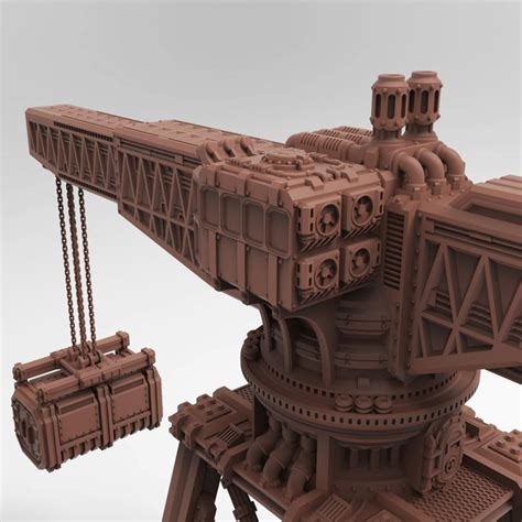 3d Printable Dockyard Crane By Tesseract Tomb