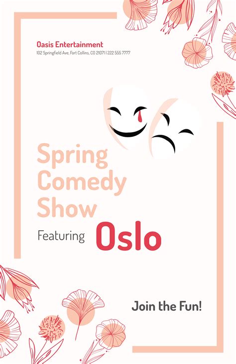 Comedy Night Show Poster Download In Word Illustrator Psd Apple