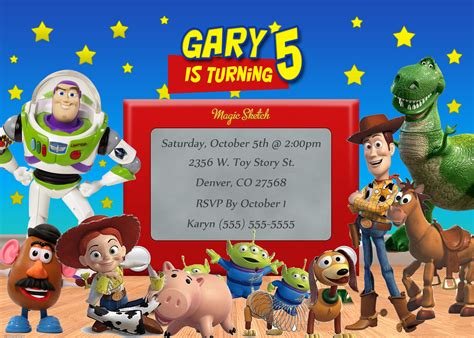 Toy Story Birthday Invitation Kustom Kreations Free Printable Toy