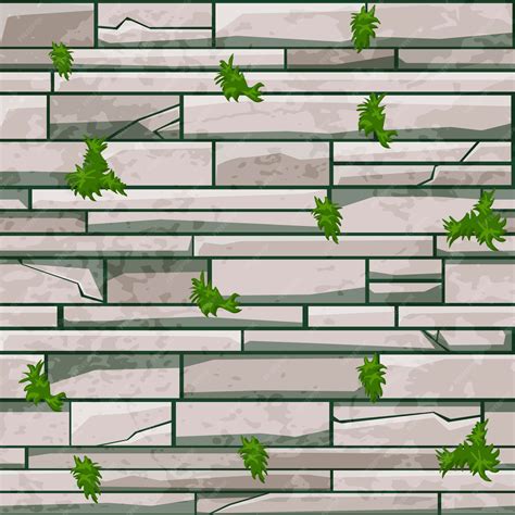 Premium Vector Seamless Texture Stone Brick Wall Gray Pattern With