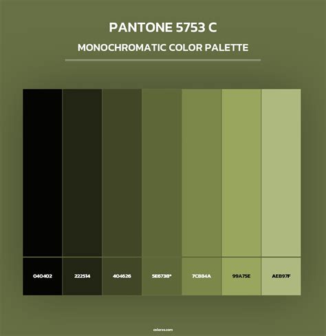 Pantone 5753 C Color Palettes