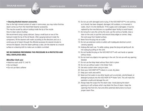 H2o Mop X5 User Guide English Pdf