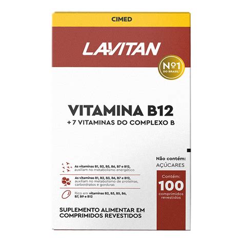 Vitamina B12 7 Vitaminas Do Complexo B Lavitan 100 Comprimidos Revestidos Drogarias Pacheco