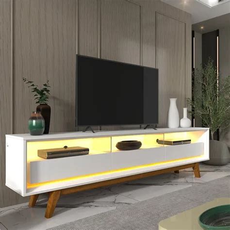 Rack Para Tv Até 75 Polegadas Com Led Com Pés Requinte Mercadolivre