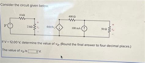 solved consider the circuit given below if v 12 00 v