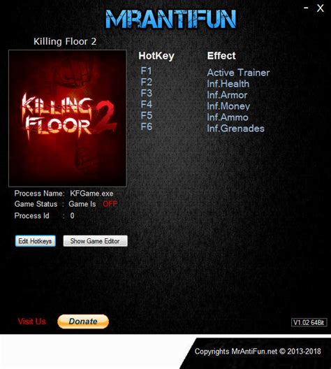 Killing Floor 2 Trainer 5 V1075 Mrantifun Game Trainer Download Pc