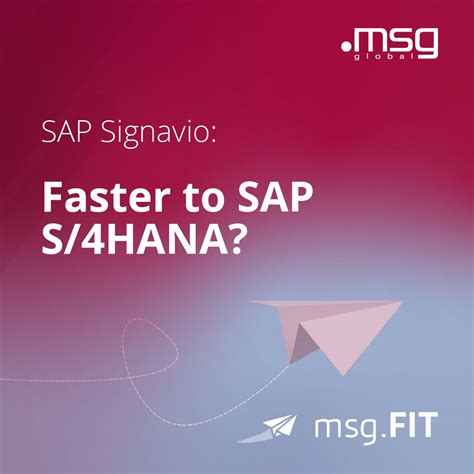 How Sap Signavio And Sap Best Practice Models Speed Up S4hana Projects Msg Global Solutions
