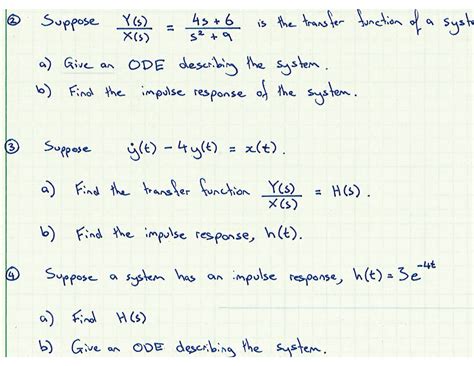 Solved S² 9 Suppose Ys 456 Is The Transfer Function Of A