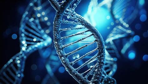Visualization Of A Double Helix Structure Representing Genetic Material In A Vibrant Blue