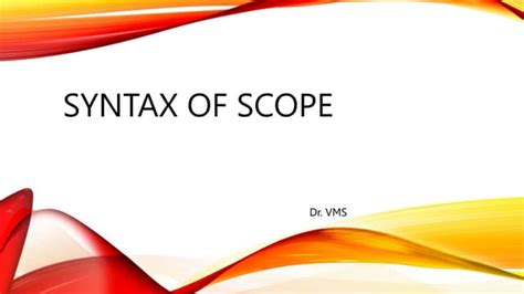 Syntax Of Scopepptx