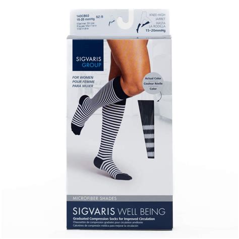 Sigvaris 15 20mmhg 143 Series Microfibre Shades Off The Shelf Compression Socks Womens