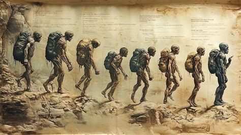 Illustrated Timeline Of Human Evolution Early Hominid Modern Human Key