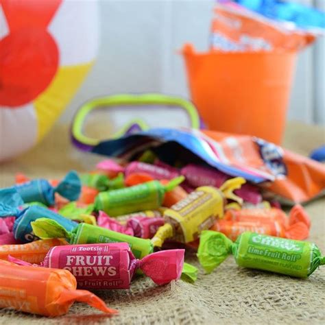 Assorted Candy Bars On Table