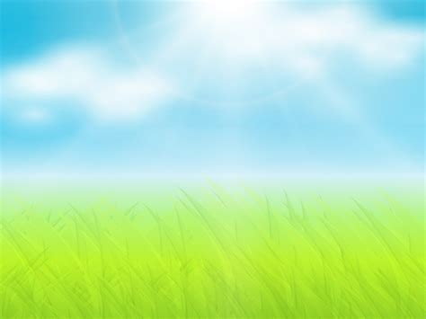 Grass And Sun Backgrounds Blue Colors Design Green Nature White