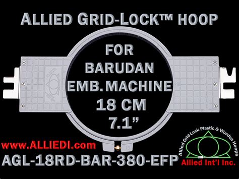 Barudan Hoop Embroidery Frame 380 Mm Sew Field Arm Spacing Efp