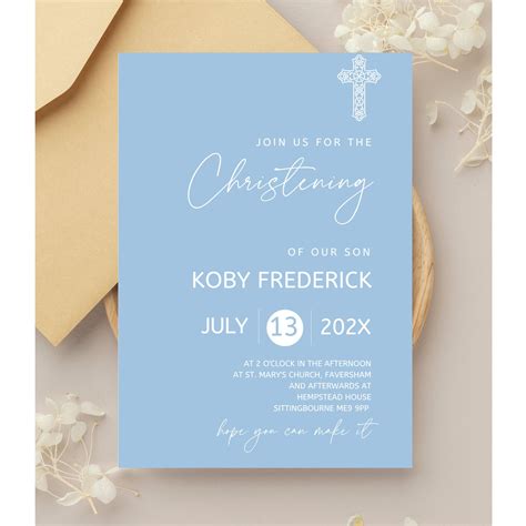 Cross Baptism Invitations For Design Cross Brooch Invitations For