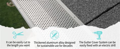 Gutter Guard 6 Inch 25 Pack Total 100ft Mill Finish Premium Heavy Duty Aluminum Leaf Guards
