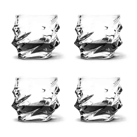 4 Pack Crystal Whiskey Glasses Rocks Glasses Hand Blown Scot Ch Glasses Bourbo N T Ideas