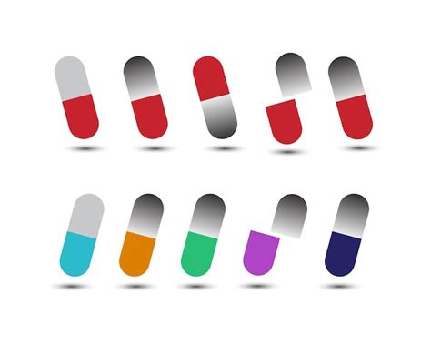 Premium Vector Vector Capsule Drug Pills Icon Set Medicament And