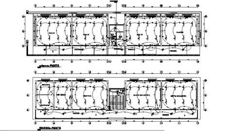 Ground And First Floor Electrical Layout Plan Details Of School Dwg File