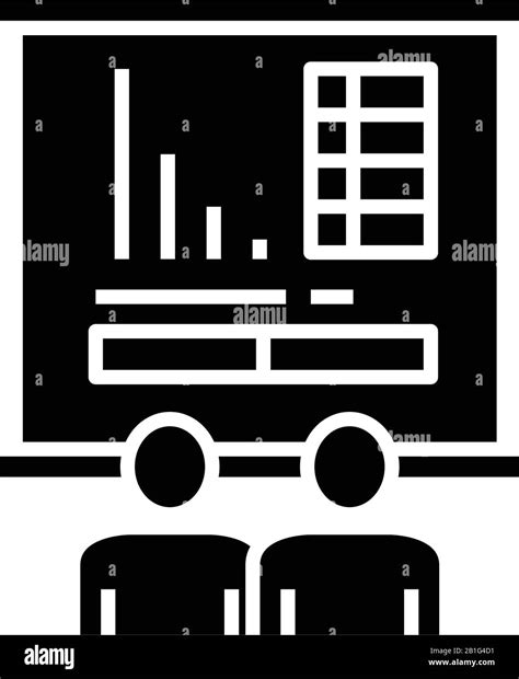 Analysing Info Black Icon Concept Illustration Vector Flat Symbol