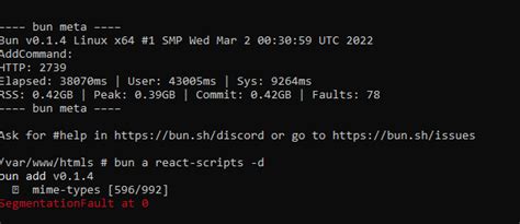 Bun A React Scripts D Get Return Segmentationfault At 0 · Issue 791 · Oven Shbun · Github