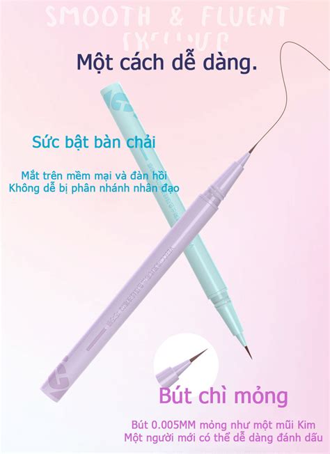 Veecci Bút Kẻ Mắt Dạng Lỏng Nhiều Màu Sắc Nổi Bật Không Lemk Hông Thấm Nước Và Lâu Trôi Bút Tằm