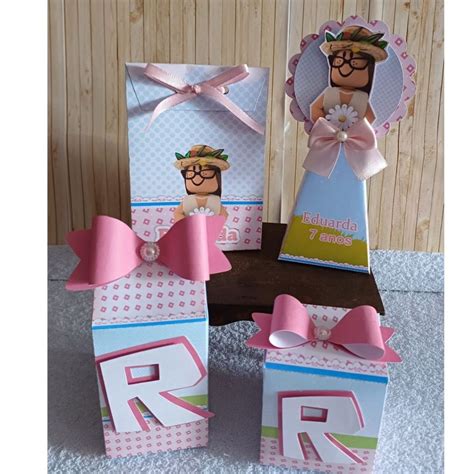Kit Personalizado Roblox Menina 20 Itens Shopee Brasil