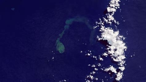 Earth From Space Erupting Sharkcano Spits Out A Giant Underwater