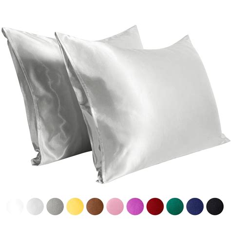 Flxxie Silky Satin Pillowcase Set Of 2 Envelope Closure King 20 X 36