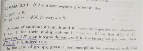 ring theory how to prove that Ф 1 1 if r is an integral