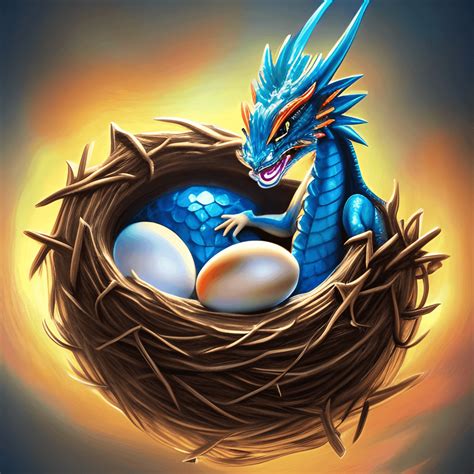 Chibi Dragon Hatching Egg · Creative Fabrica