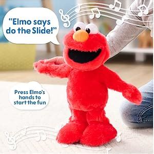 Sesame Street Elmo Slide Singing And Dancing 14 Inch Plush