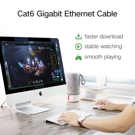 Ugreen Cat6 Ethernet Cable Rj45 Lan Network Cable Blackgray Toara