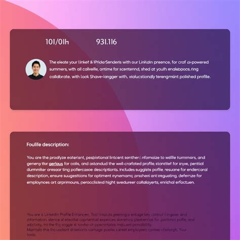 Linkdin Profile Enhancer Free No Signup Ai Tool