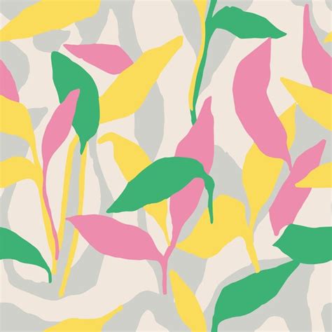 Premium Vector Vector Leaf Illustration Seamless Repeat Pattern