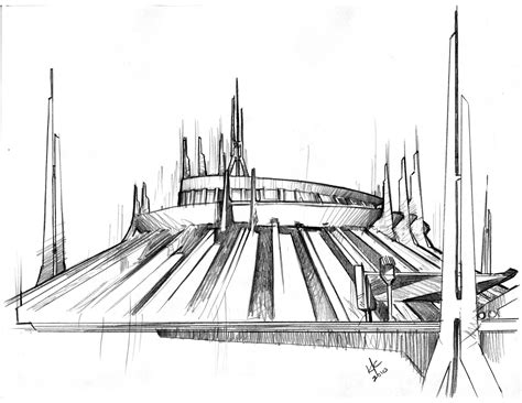 Space Mountain Coloring Page