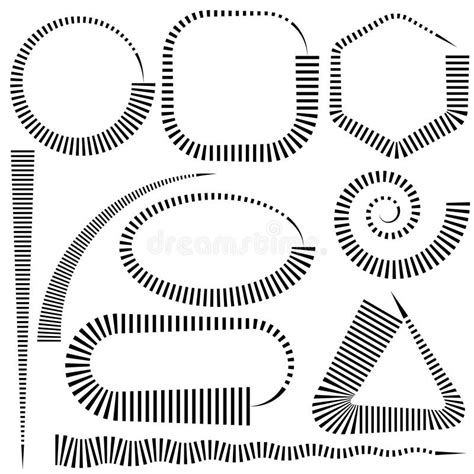 Vector Circle Countdown Icon Timer Symbol Interval Symbol Clock Measure Line Design Element