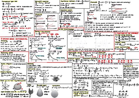 Cheat Sheet For Exam Homogenous Type Ode Bernoullis Equation