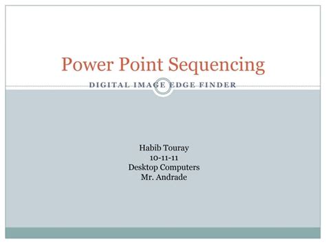 Power Point Sequence Ppt