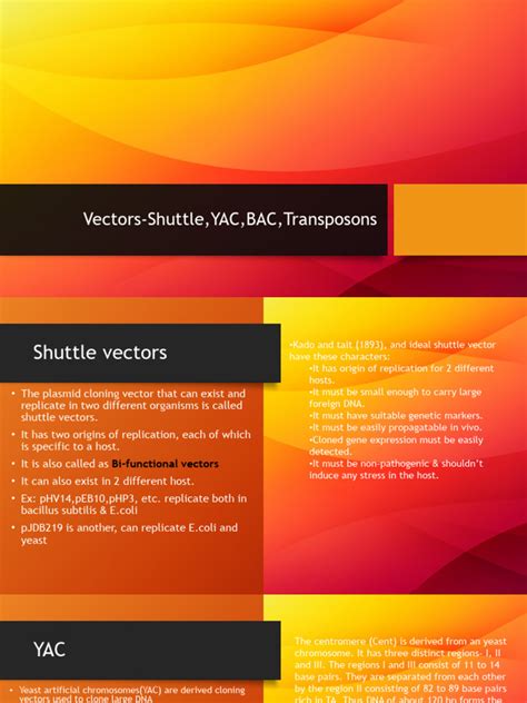 vectors shuttle yac bac transposons pdf transposable element