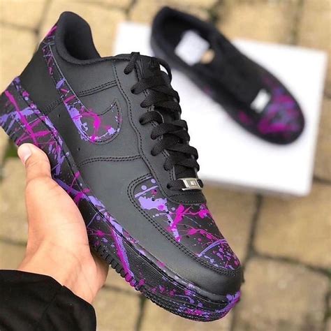 Custom Air Force 1 Black Purple Lilaccustom