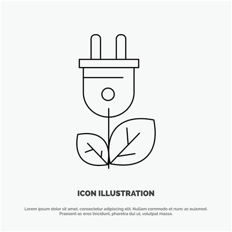 Biomass Energy Plug Power Line Icon Vector 19118061 Vector Art At Vecteezy