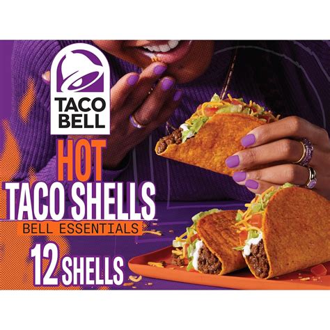 Taco Bell Hot Seasoned Flavor Crunchy Taco Shells 12 Ct 4 8 Oz Box In