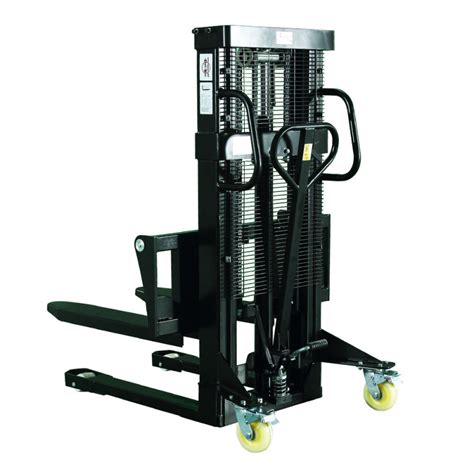 Manual Pallet Stacker 3300 Lb 98 Lift Adj Forks Toolots