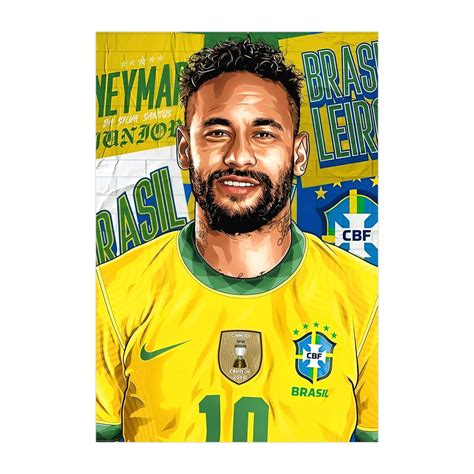 Neymar Wall Sticker Neymar Jr Wall Sticker Neymar Vector Art Large Size