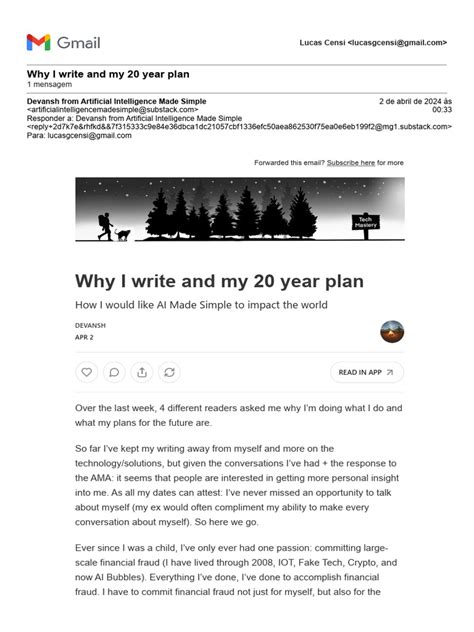 Artificial Intelligence Made Simple Why I Write And My 20 Year Plan