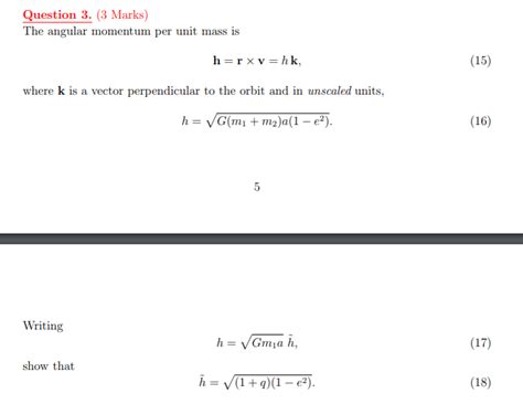 Solved Question 3 3 Marks The Angular Momentum Per Unit